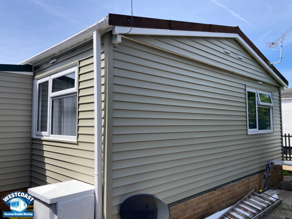 park home external vinyl cladding in Somerset – WestCoast Caravan ...