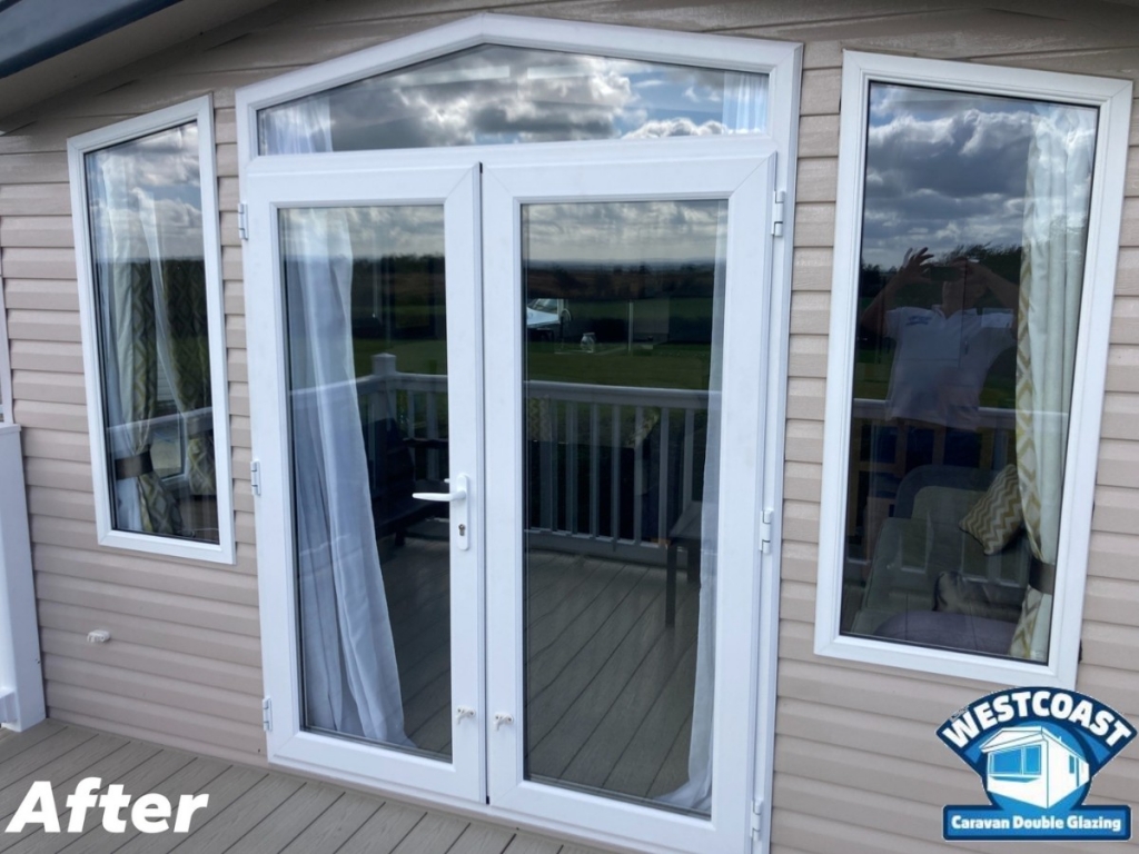Apex top static caravan french doors – WestCoast Caravan Windows and Doors